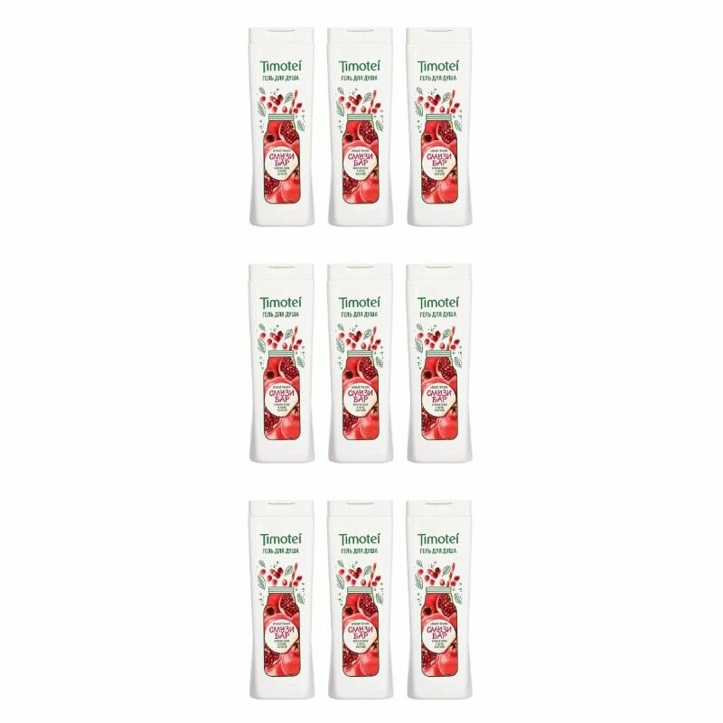 Timotei гель для душа Гранат 200 мл, 9 шт