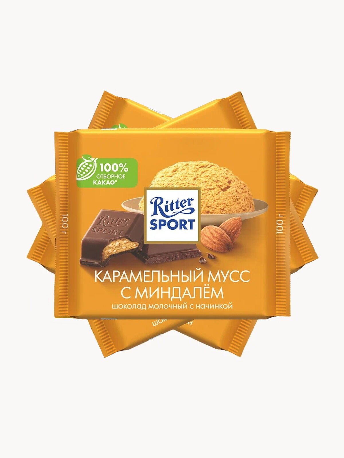 RS Шоколад мол Карам мусс с миндалем 3*100г