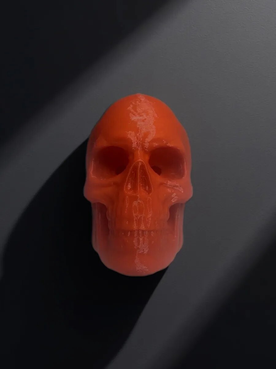 Колпачок "Череп" на фаркоп, пластиковый, красный, под шар 50мм