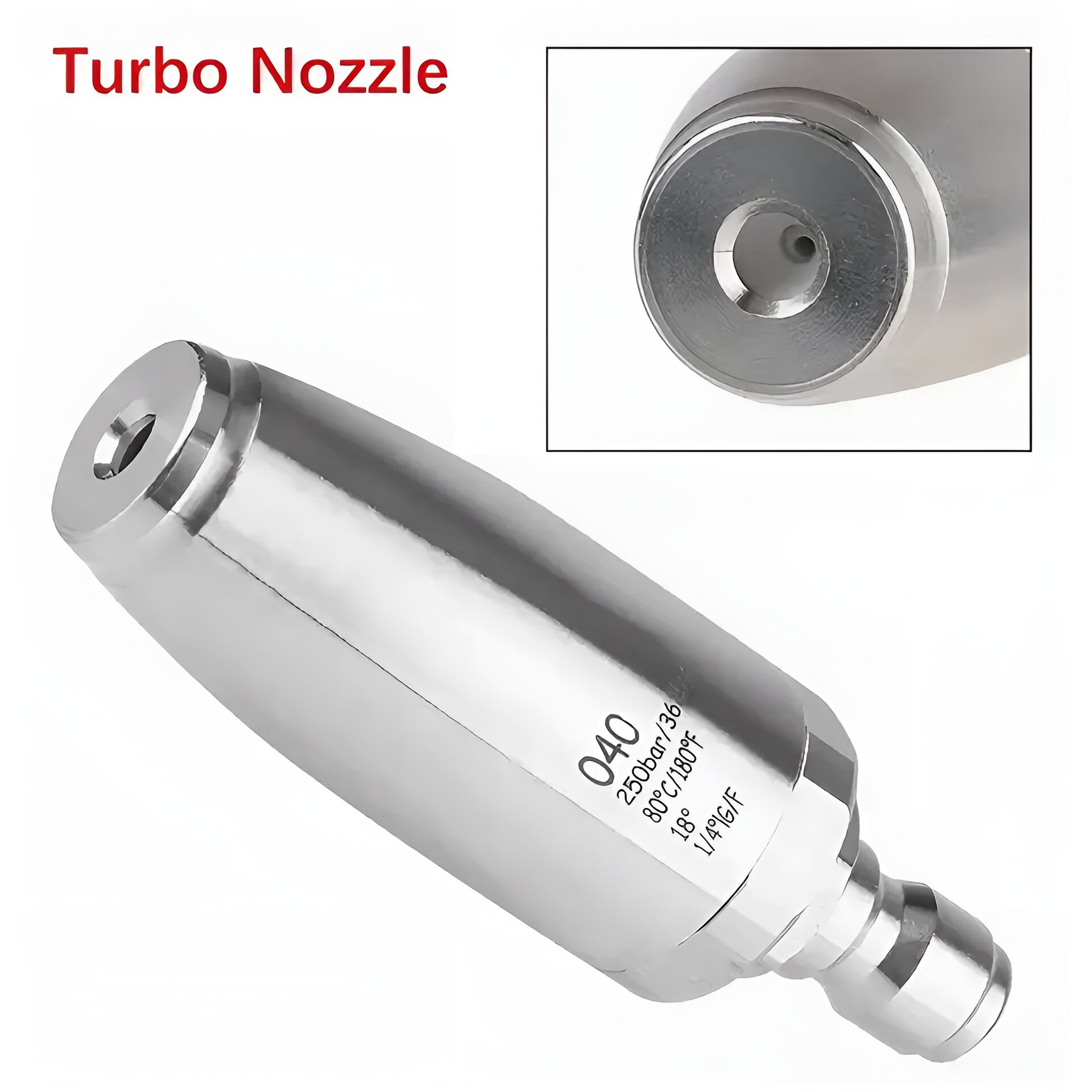 Аксессуар для минимоек - турбонасадка 040 (грязевая фреза) из нержавеющей стали, вход мини-быстросъем