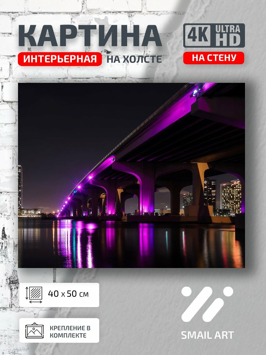 Картина на холсте интерьерная 40 на 50 на стену Река Landscape для кабинета пейзаж интерьер