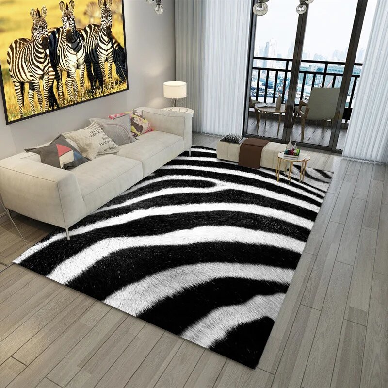 Искусственный мех ковёр 3D печать животные для гостиной 120x160cm 47x63 inch, 1
