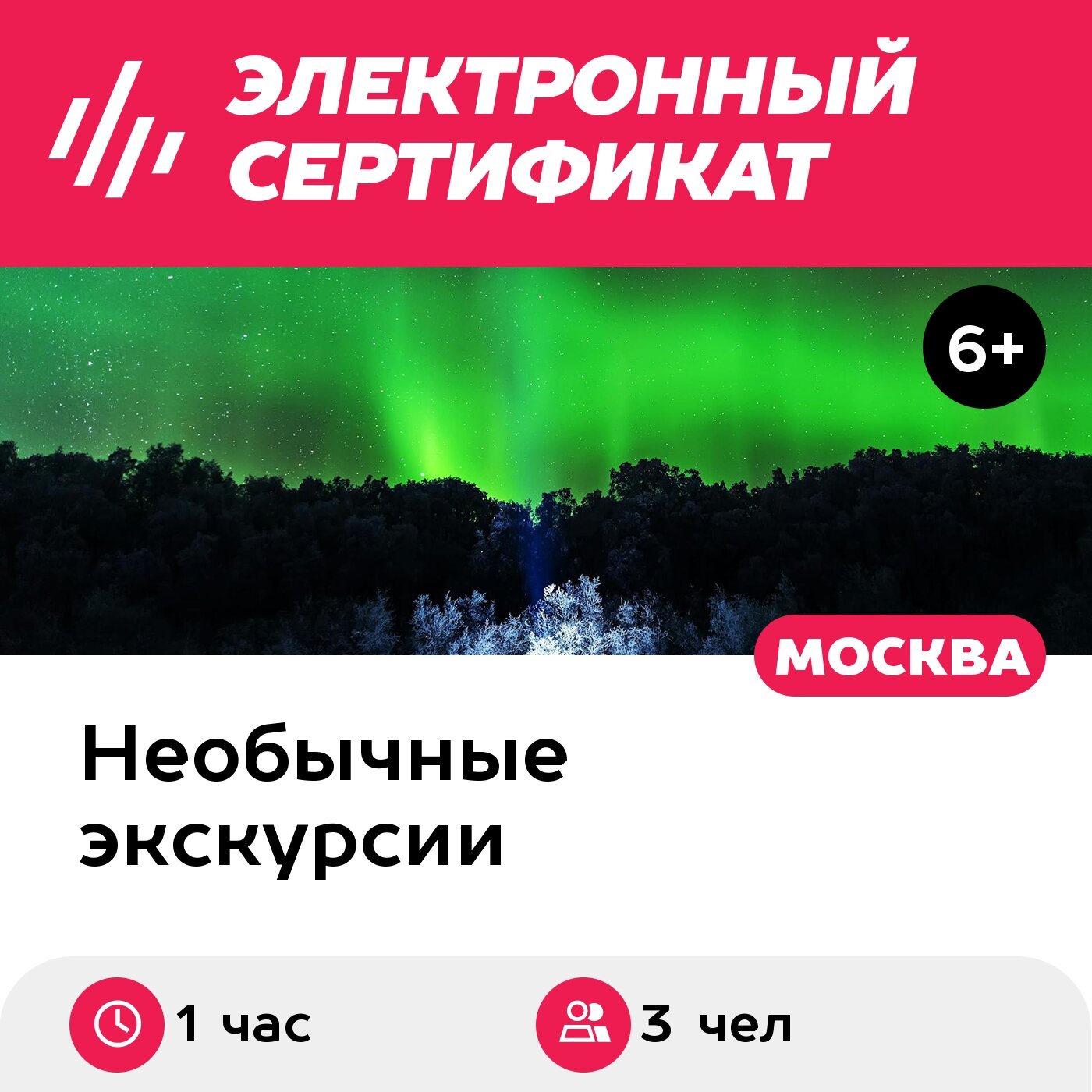 Подарочный сертификат Мультимедийная выставка Большая Страна, 1 взрослый и 2 детей, выходные