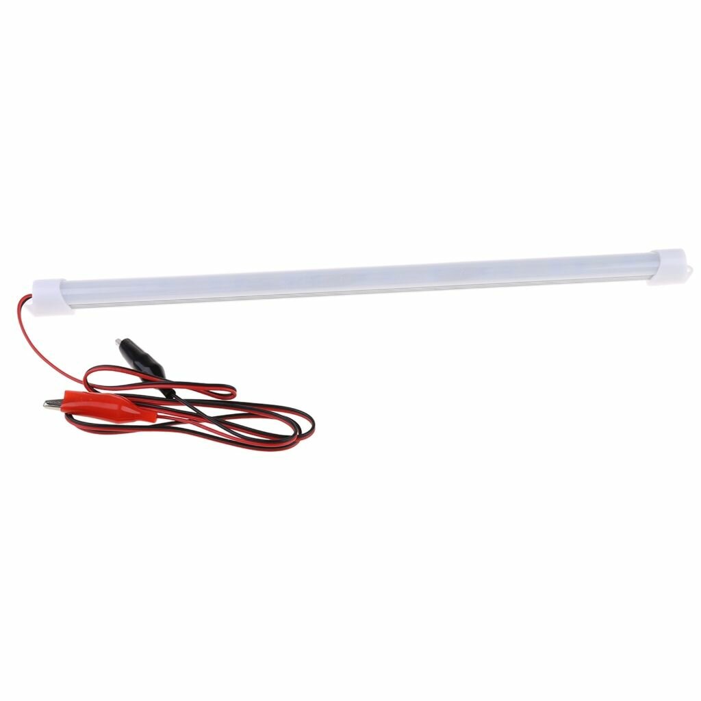 Жесткая световая лента 12V 36LED с зажимом для провода длиной 3 м, алюминиевая пластина, молочно-белая крышка, 50 см