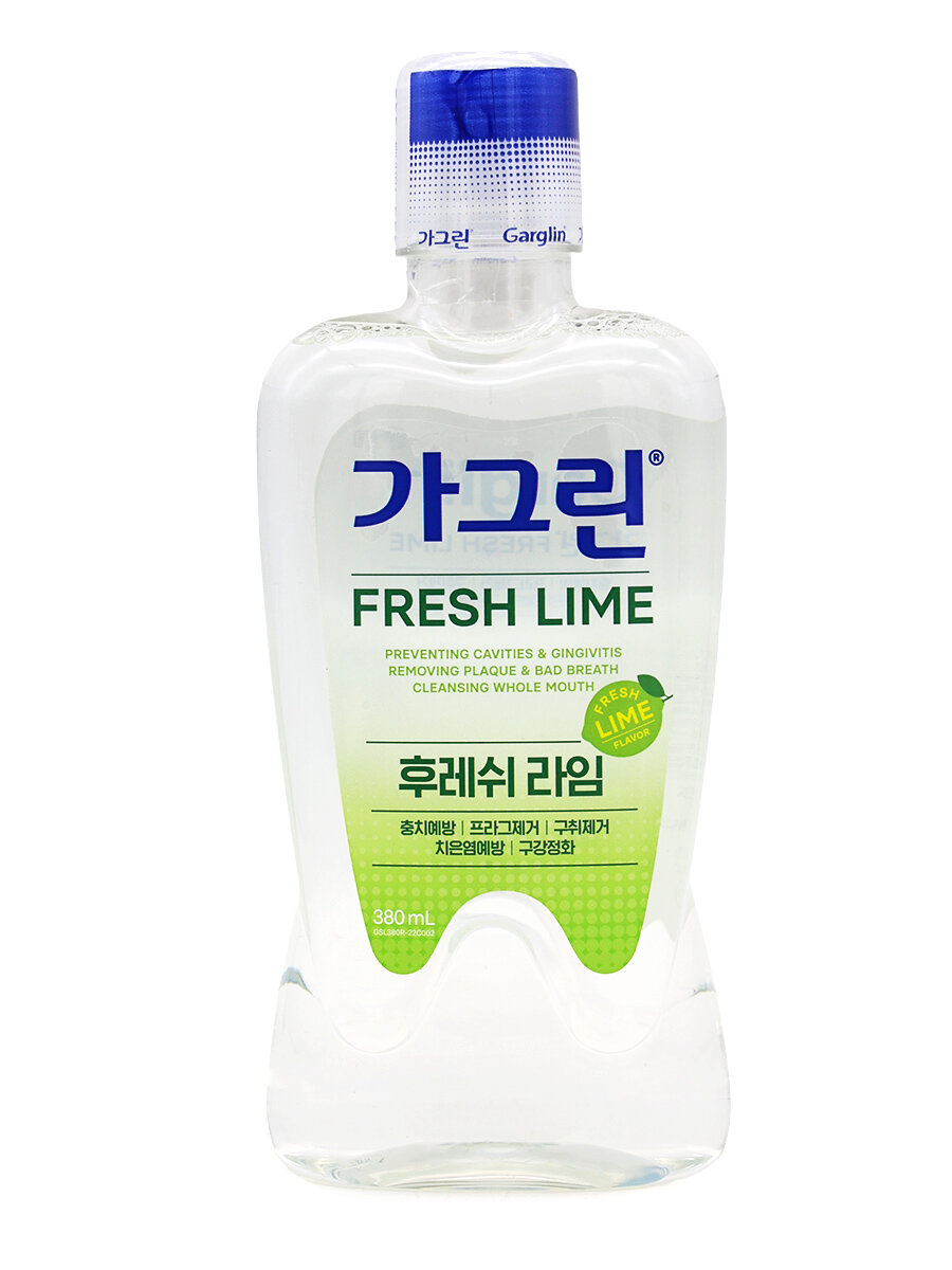 Garglin Ополаскиватель для полости рта спиртовой с лаймом Garglin Fresh Lime, 380 мл