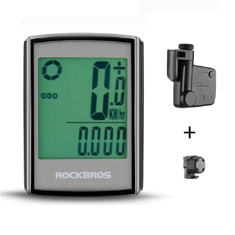 Велокомпьютер беспроводной Rockbros 18 функций (BC18-L21), цвет Серебристый