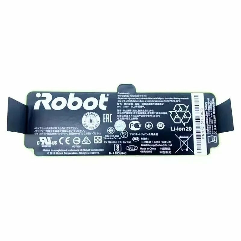 Аккумулятор 14.4V 5200mAh для iRobot Roomba 500 600 700 800 900 серии (530, 650, 690, 760, 780, 860, 880, 960, 980 и другие), Li-ion батарея