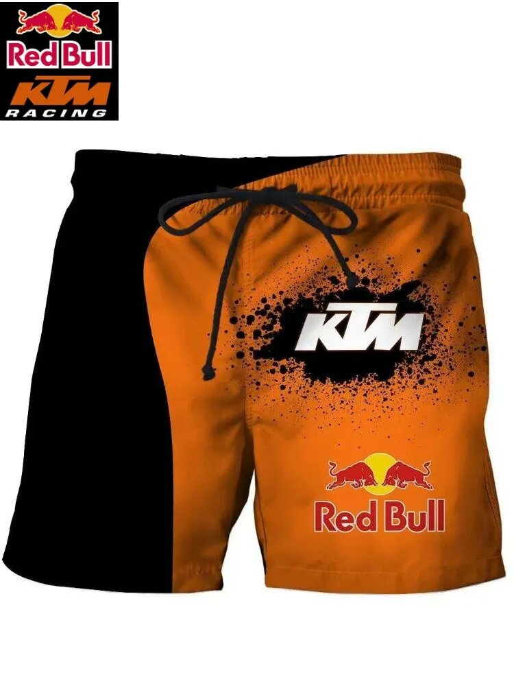 Шорты мотоциклетные Red Bull KTM XL черные для мужчин летние