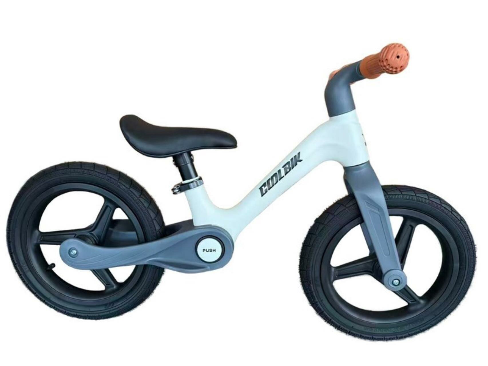 Беговел Slider, колеса AIR 12', складной, сиденье регулируется, цвет: серый