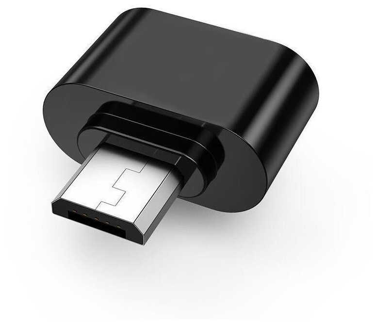 Адаптер OTG microUSB - USB черный