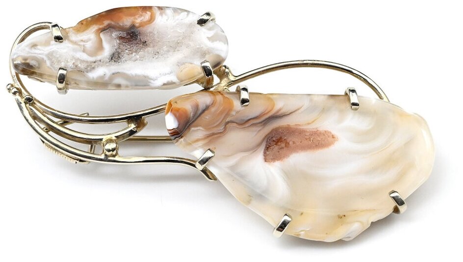 Брошь, агат