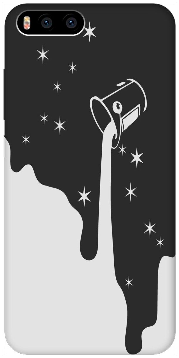 Матовый чехол Magic Paint W для Xiaomi Mi 6 / Сяоми Ми 6 с 3D эффектом черный