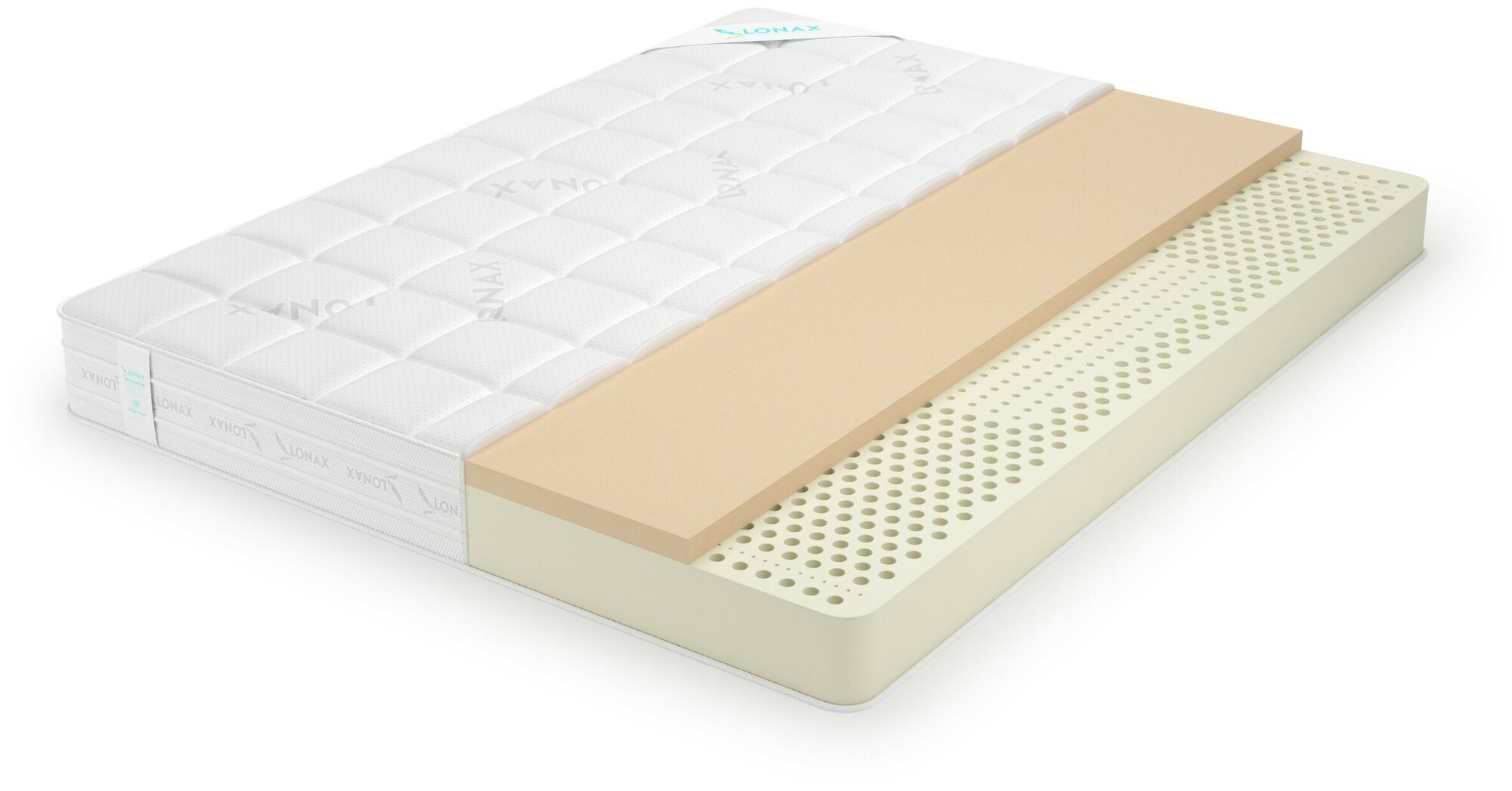 Матрас Lonax Latex 14 Memory 200х195 серии Беспружинные анатомический мягкий латексный Беспружинный высота 18 см