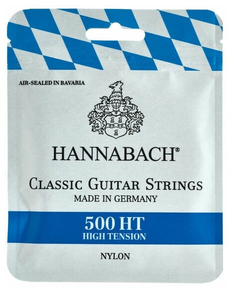 500HT Комплект струн для классической гитары, посеребренная медь, сильное натяжение, Hannabach
