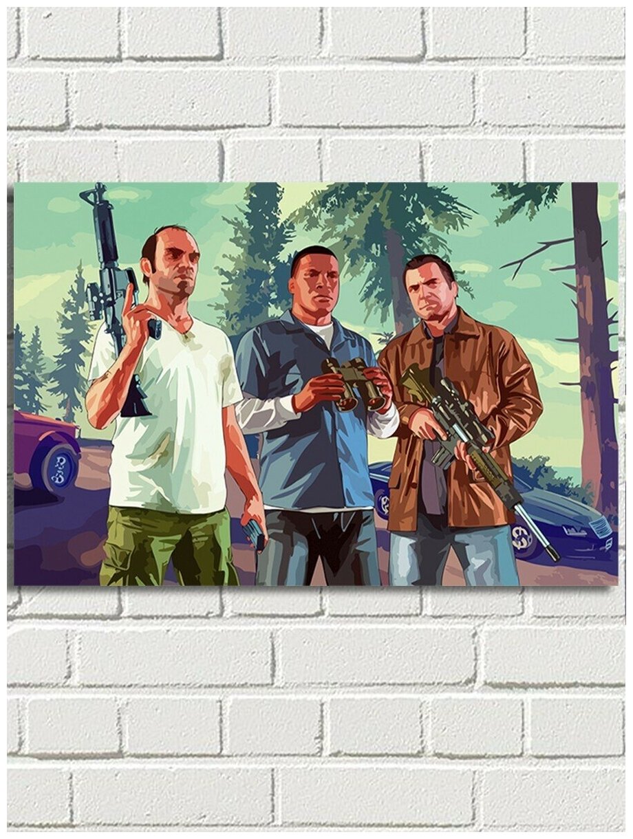 Картина по номерам игра GTA V (Grand Theft Auto, Тревор Филипс) - 8586 Г 60x40