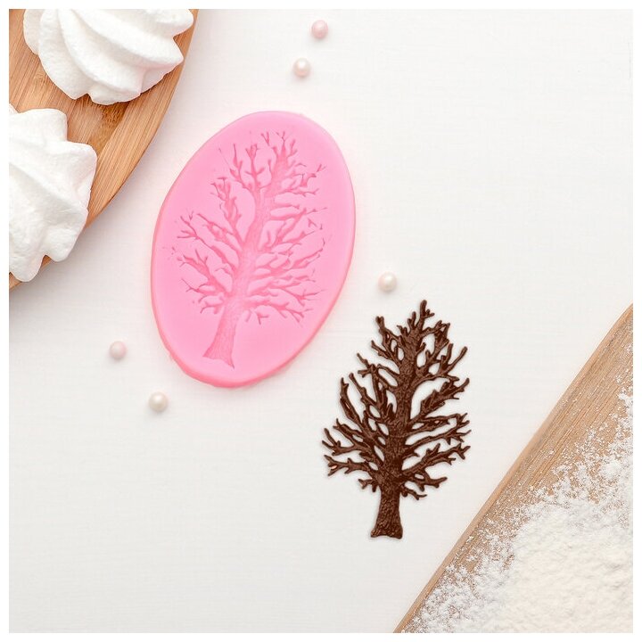 Молд силиконовый Дерево , 8,2x6 см.