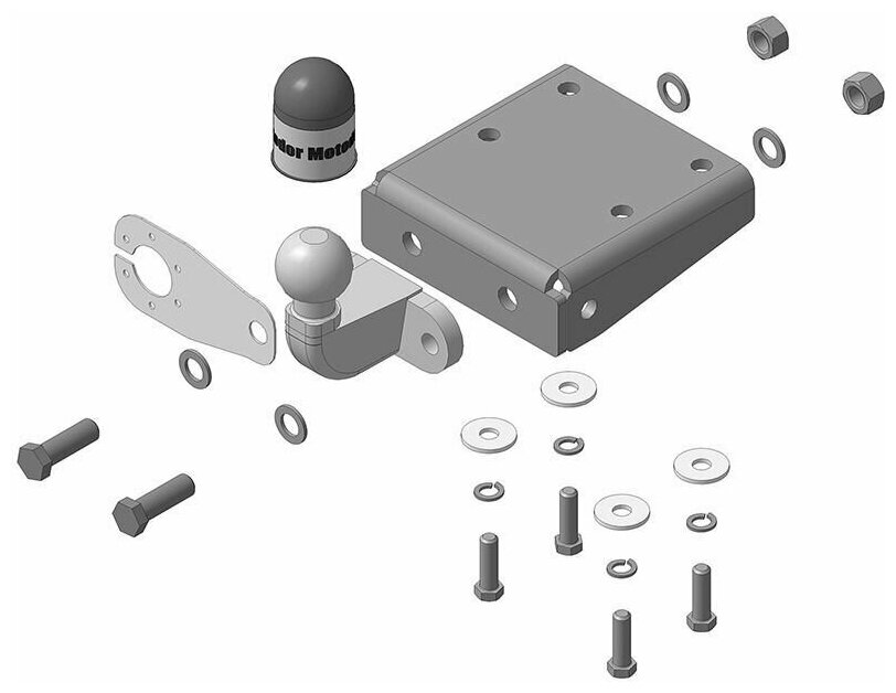 Фаркоп (тягово-сцепное устройство) Motodor на Фольксваген Амарок 2010-2016