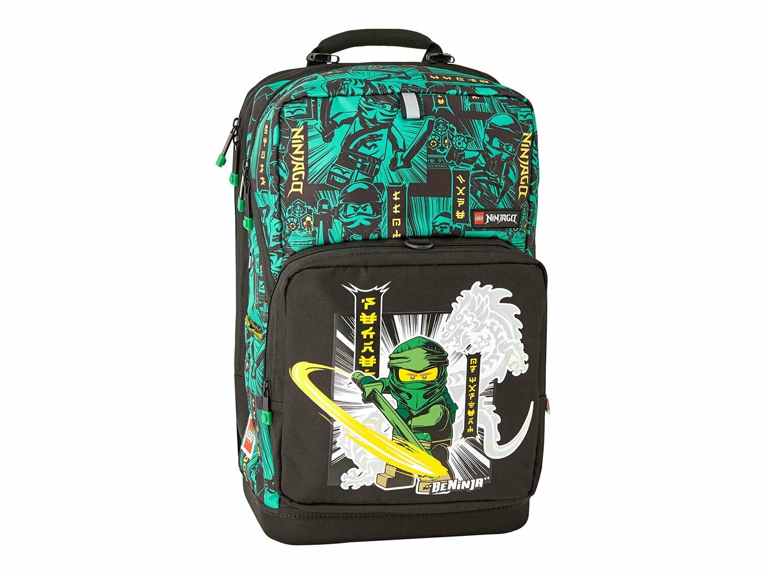 Рюкзак школьный LEGO MAXI NINJAGO Green 2 предмета 20214-2301