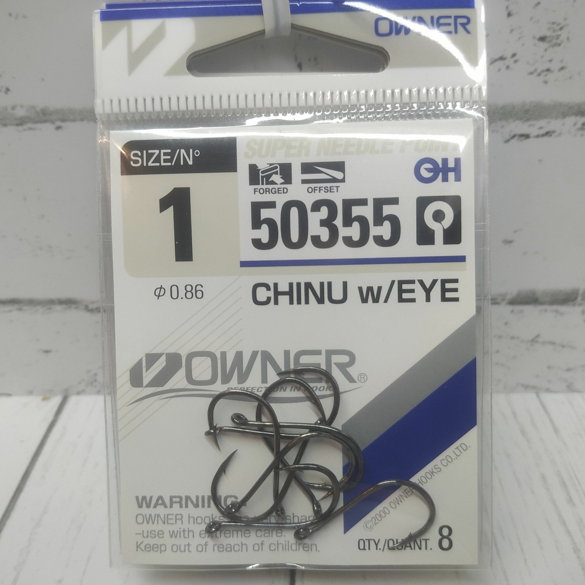 OWNER Крючок рыболовный 50355 CHINU w/EYE BC №1-5уп (40шт)"ORIGINАL" №1-5уп (40шт)