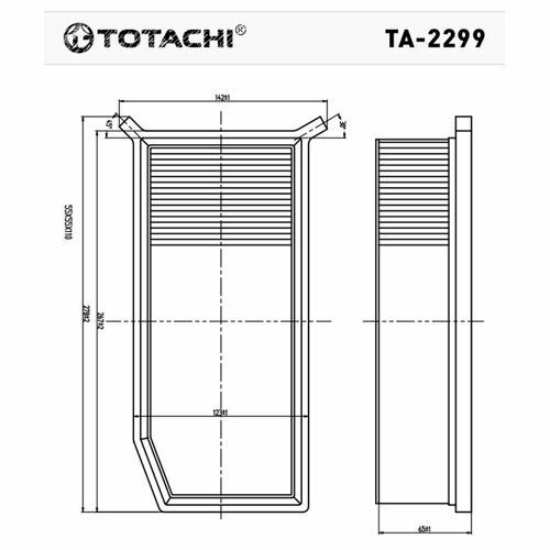 Воздушный фильтр TOTACHI TA-2299 16 54 676 74R C 27 029 Totachi TA2299