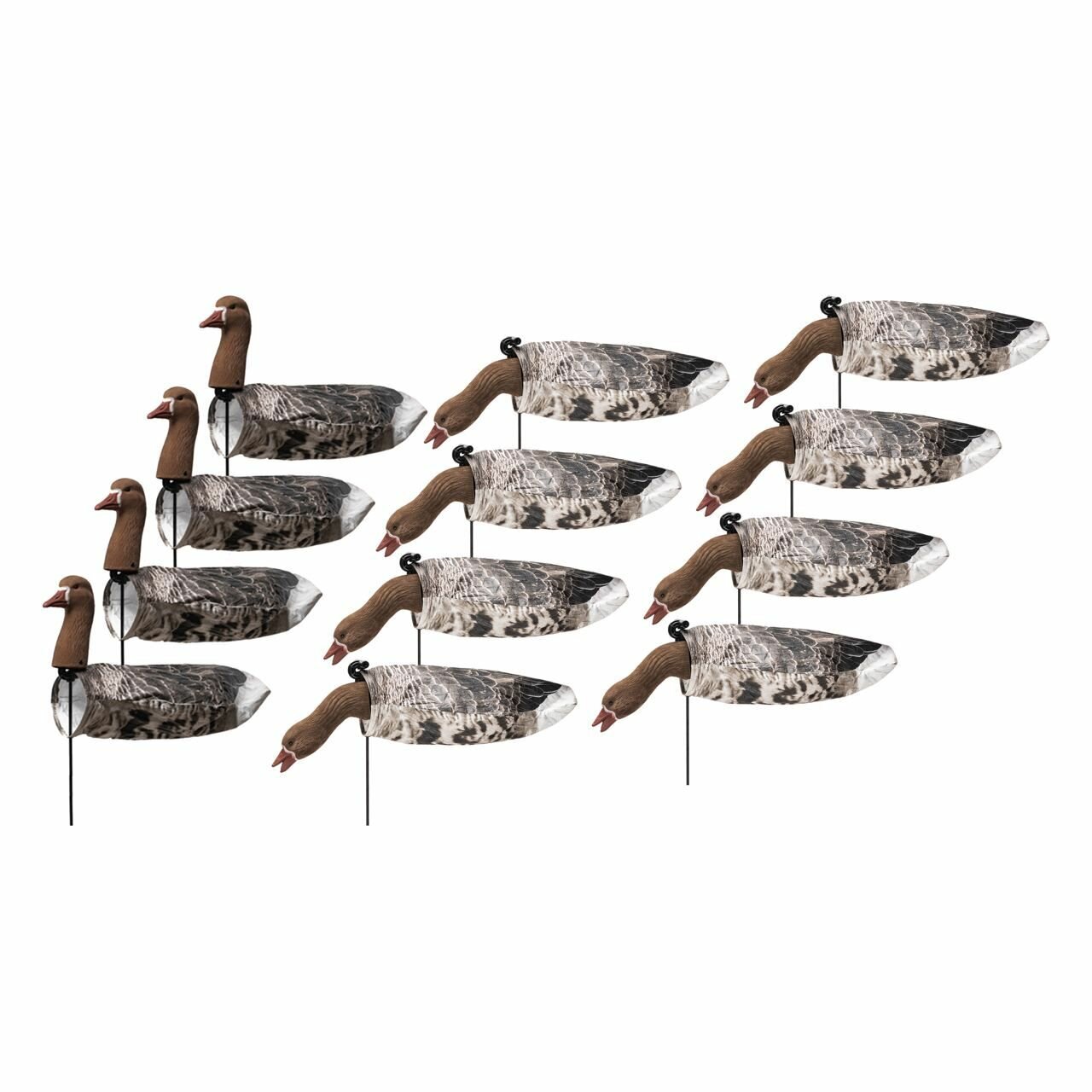 Комплект чучел белолобого гуся "Дюжина", Flock Decoys,12 шт