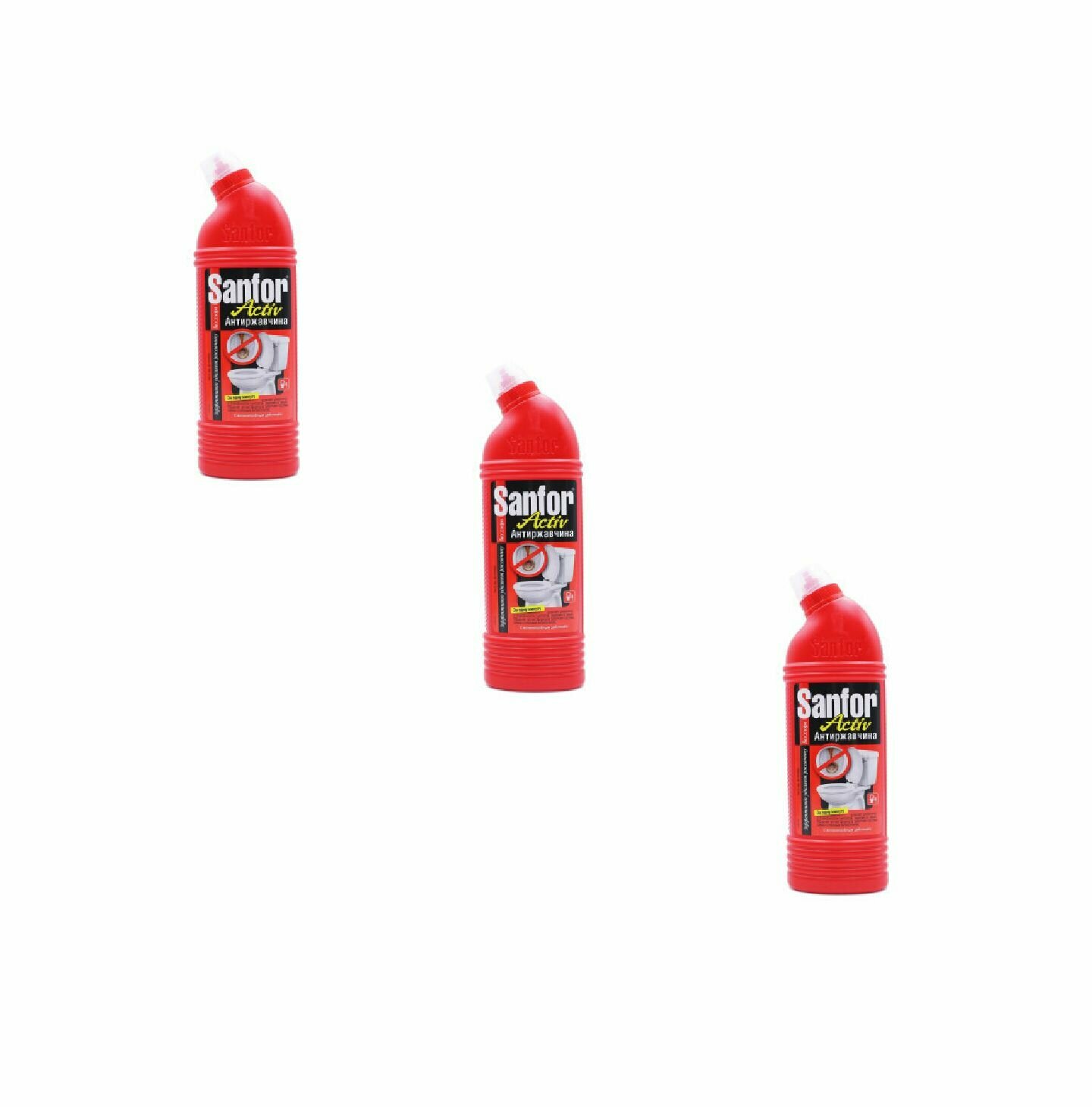 Sanfor Средство для чистки и дезинфекции Activ Антиржавчина, 750 мл, 3 шт