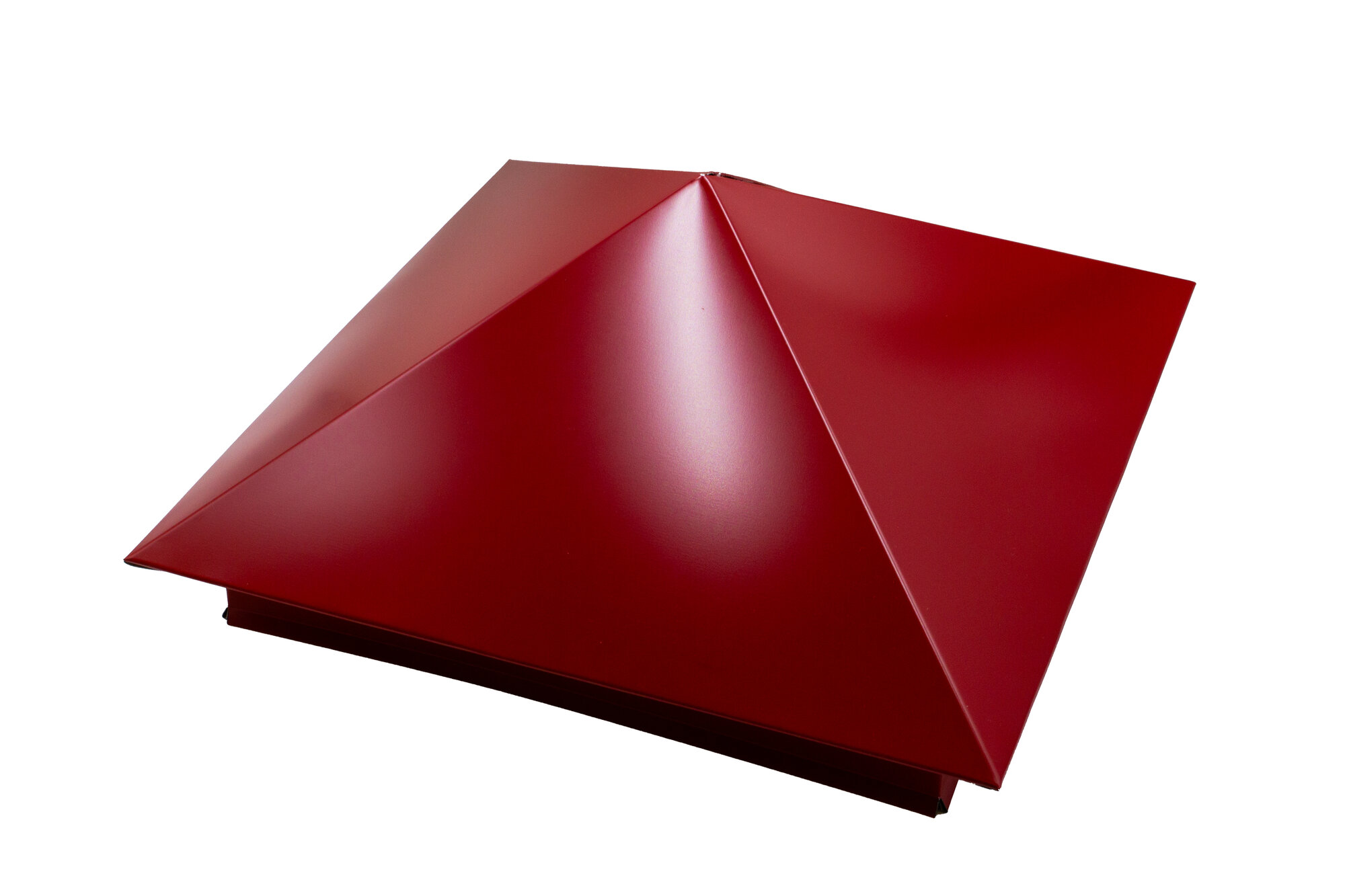 Металлический колпак на столб синий RAL 5005