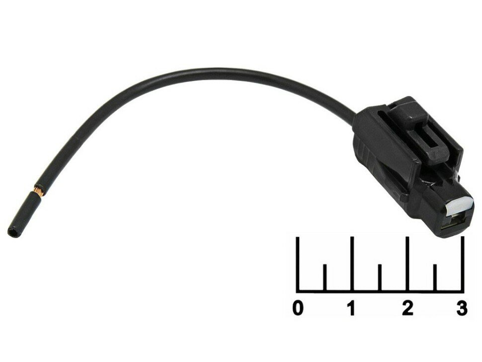 Разъем 1pin гнездо влагозащищенный на проводе 61890413 Cargen (AX927)