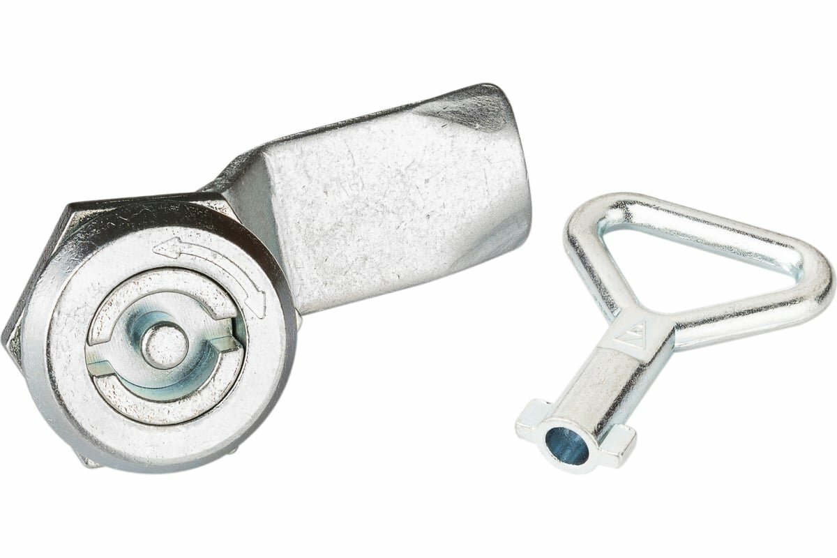 Тризам Замок под ключ с двумя бородками, цинковый, с ригелем и ключом ЗЧВ. М.2.05.1060. КМ