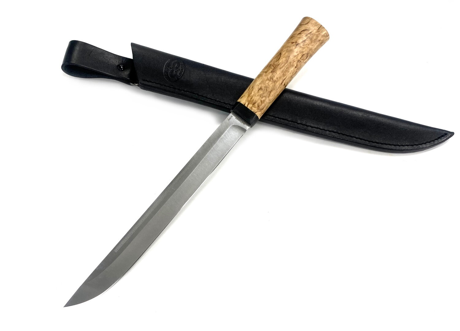 Нож Бурятский большой, 95х18, карельская берёза, АиР Златоуст