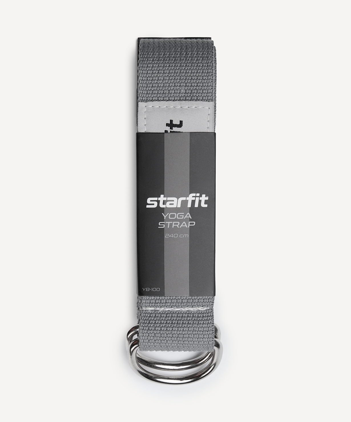 Ремень для йоги Starfit Yb-100 240 см, темно-серый
