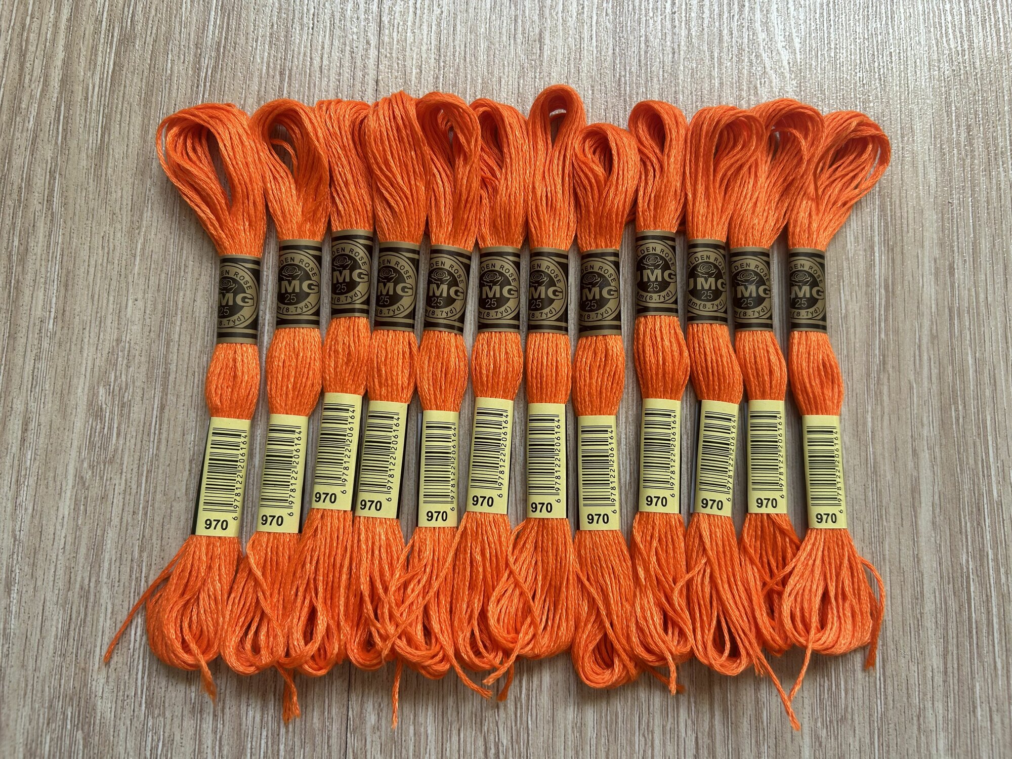 Нитки для вышивания JMC мулине (150-3866) 100% полиэфир 12 штук x 8 м