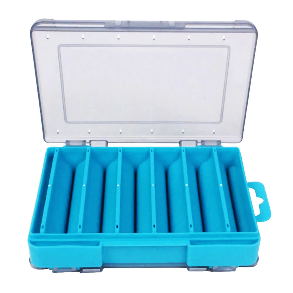 Коробка рыболовная Kushiro, 13,8×10,0×3,5см, двусторон, бирюз. (12 отд.)