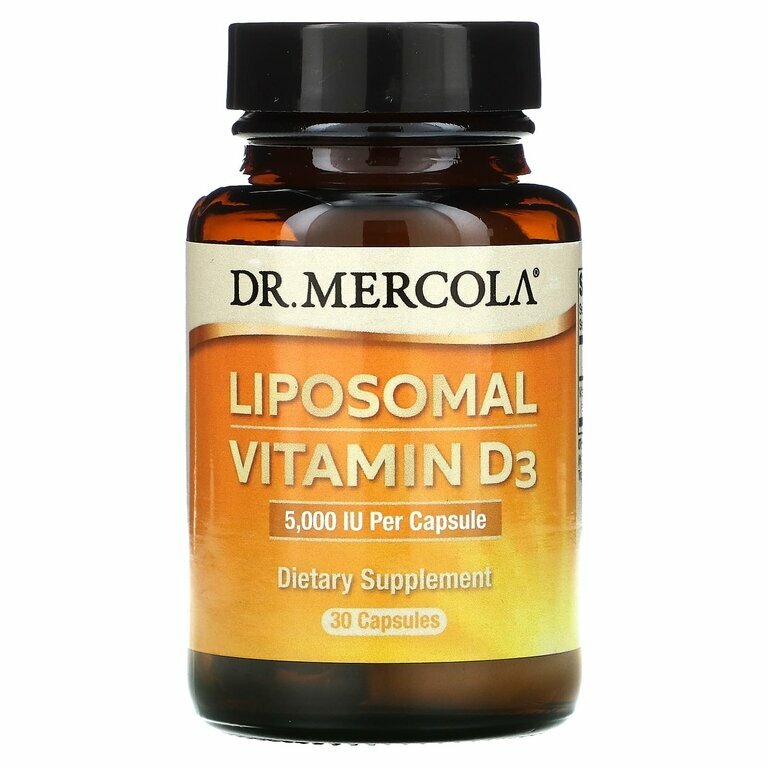 Капсулы Dr. Mercola Liposomal Vitamin D3, 5000 МЕ, 30 шт.