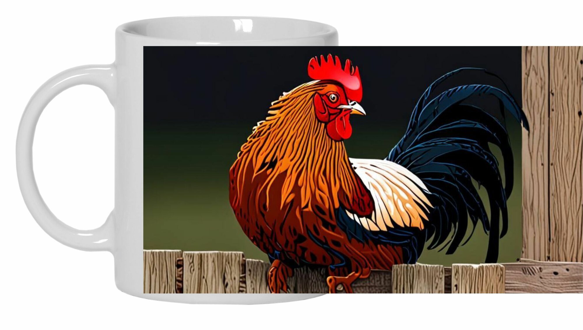 Кружка Новый год "Петух" №6