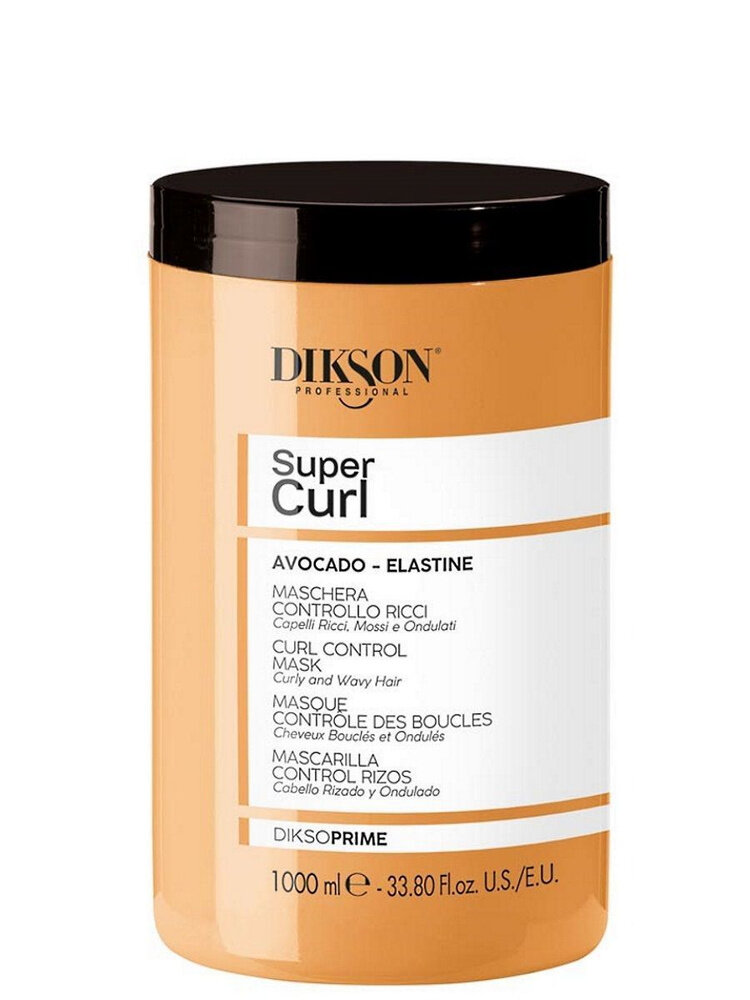 Маска для волос Dikson DiksoPrime DiksoPrime Super Curl Control Mask, Маска для кудрявых и волнистых волос с маслом авокадо, 1000 мл