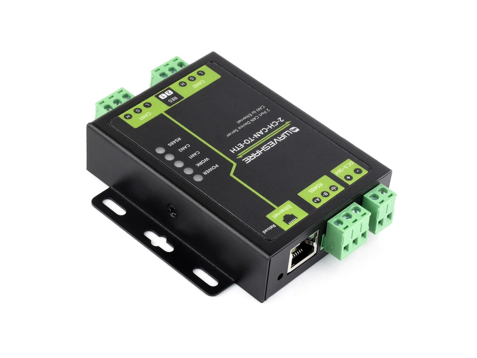 Waveshare 2-CH-CAN-TO-ETH Сервер CAN-Ethernet — фото 1