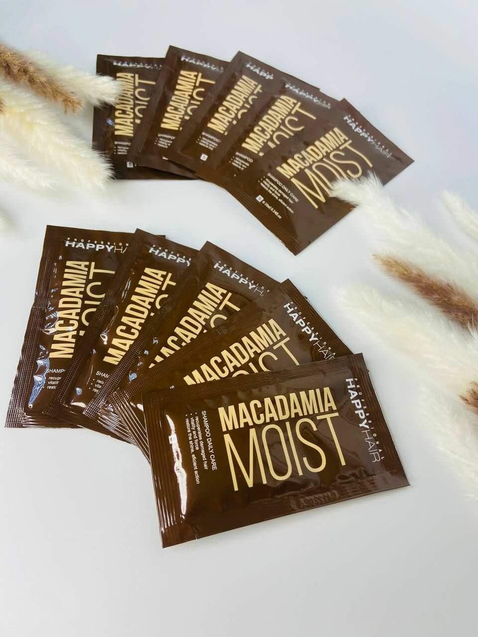 Набор Саше Happy Hair Macadamia Moist шампунь ,10шт х 10 мл