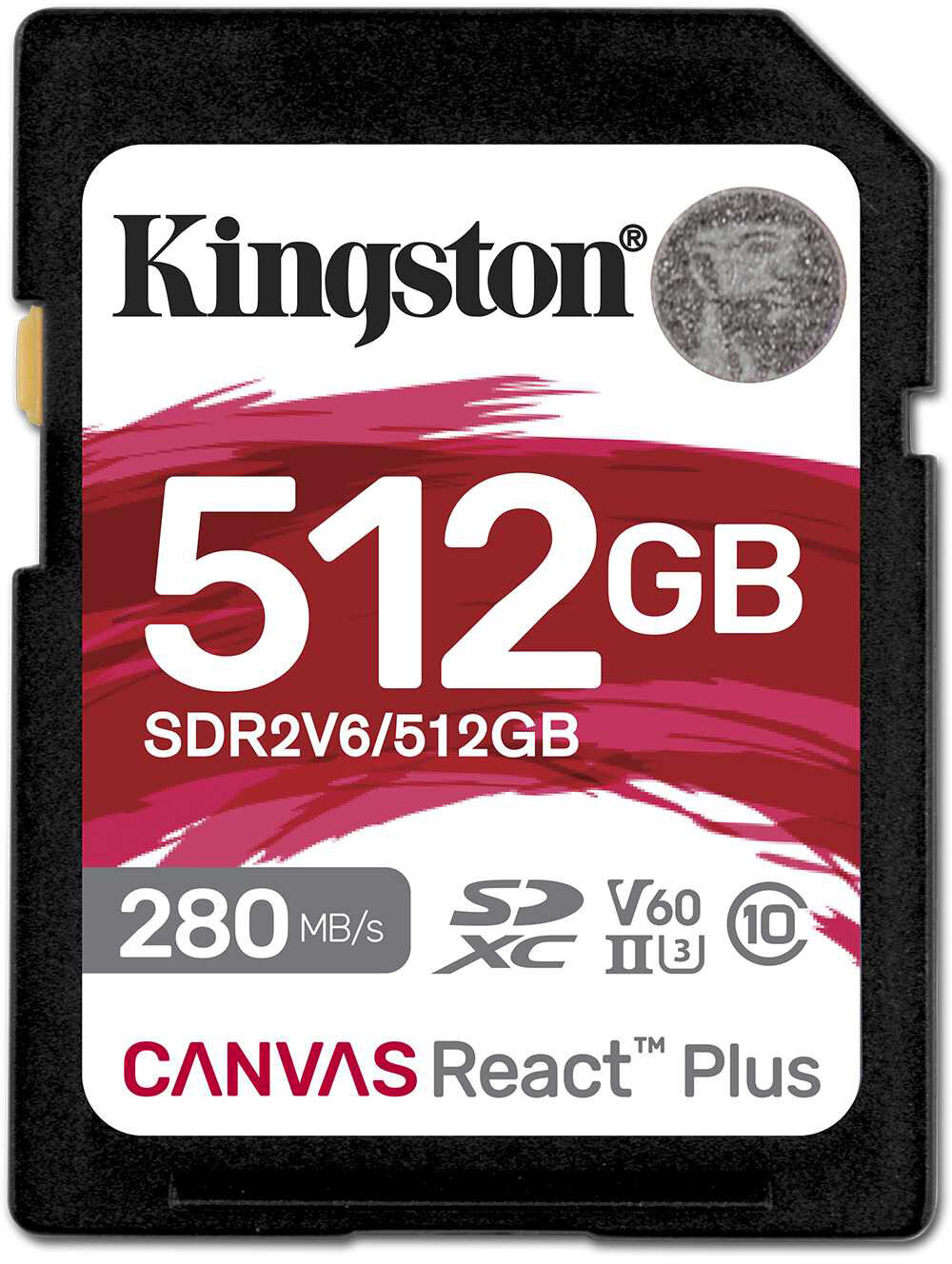 Kingston Флеш карта SDXC 512GB Kingston SDR2V6/512GB Canvas React Plus w/o adapter