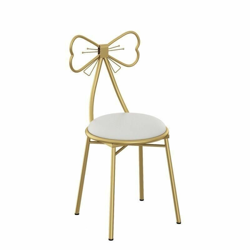 Стул, Съемная спинка, туалетный табурет для девочек в спальне, Белый