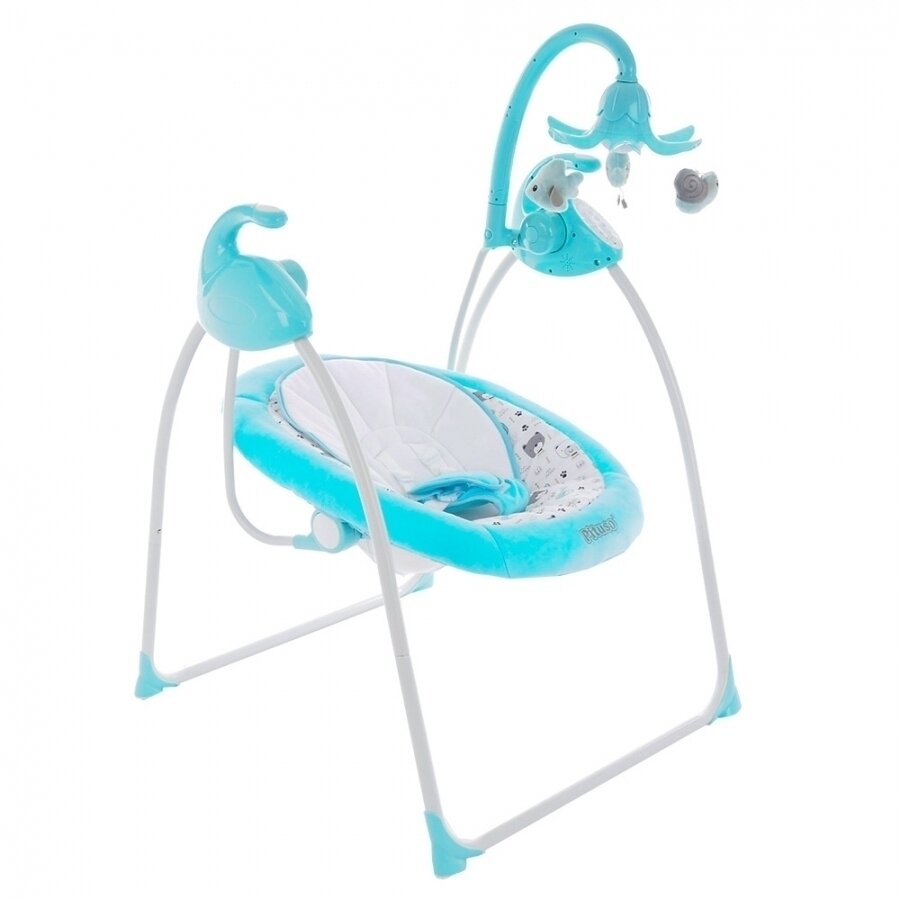 Электрокачели для новорожденных Pituso Carino Green/Бирюза Мишки электро-качели
