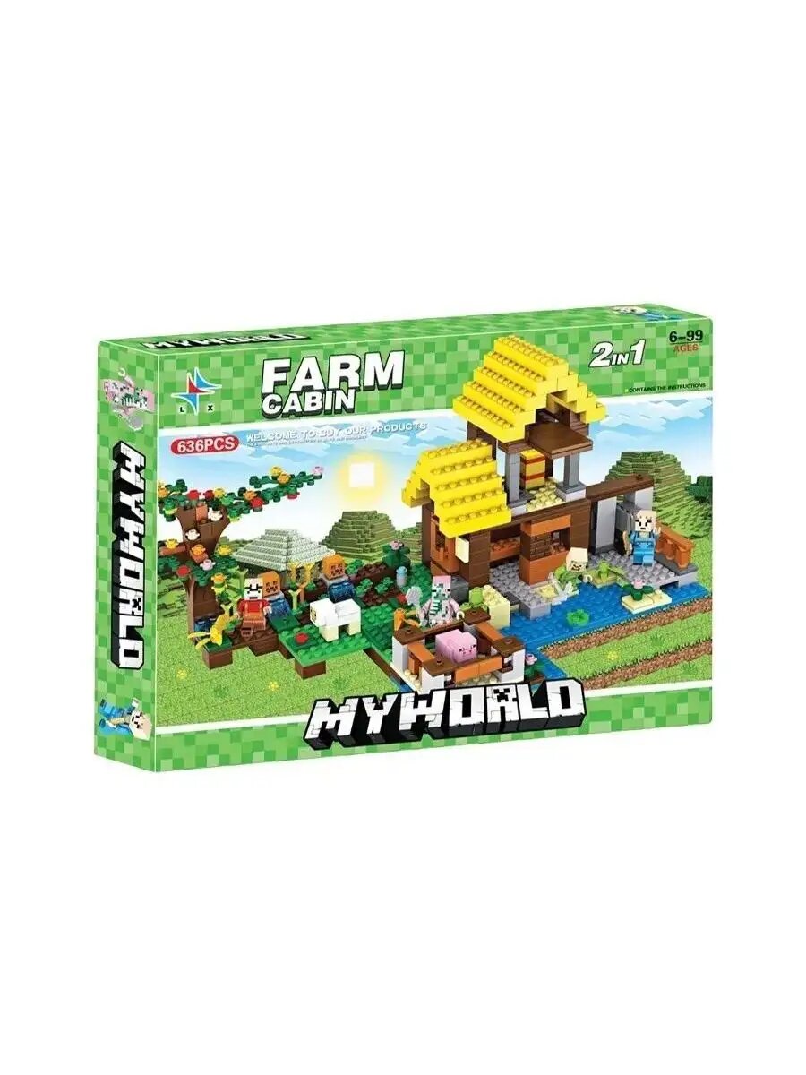 Конструктор набор Minecraft Фермерский домик аналог LEGO