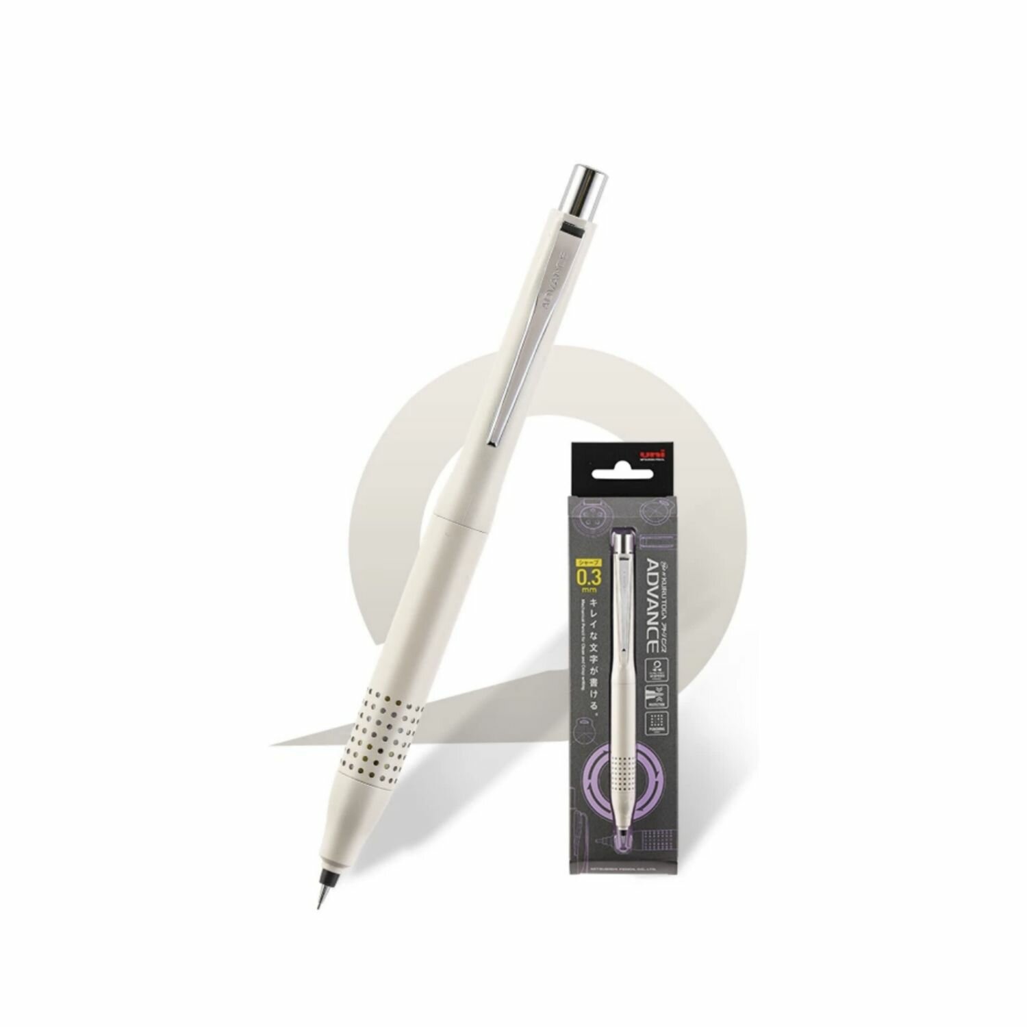 Карандаш механический Uni KURU TOGA Advance M3-1030, белый корпус 0,3 мм