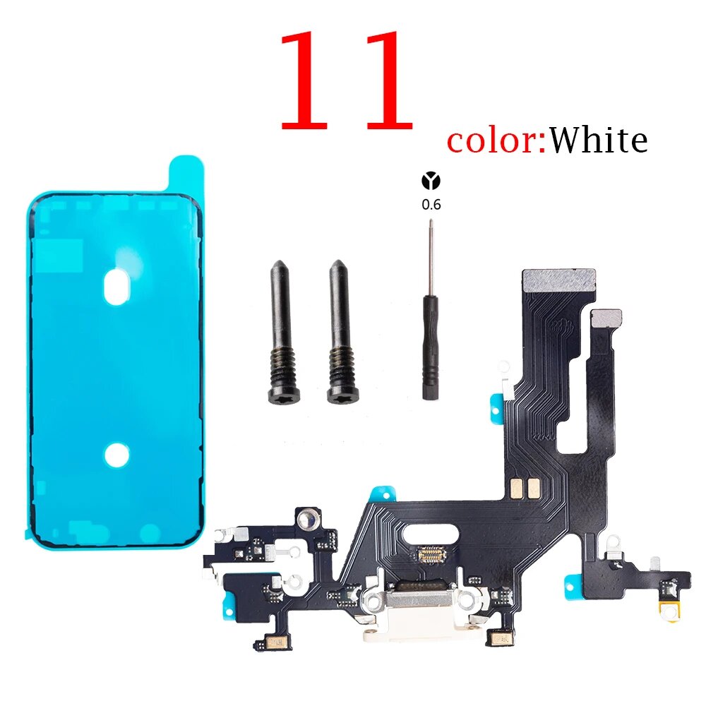 Гибкий зарядный кабель для iPhone 11 Pro Max, USB-разъем, разъем для зарядного устройства, 11 White