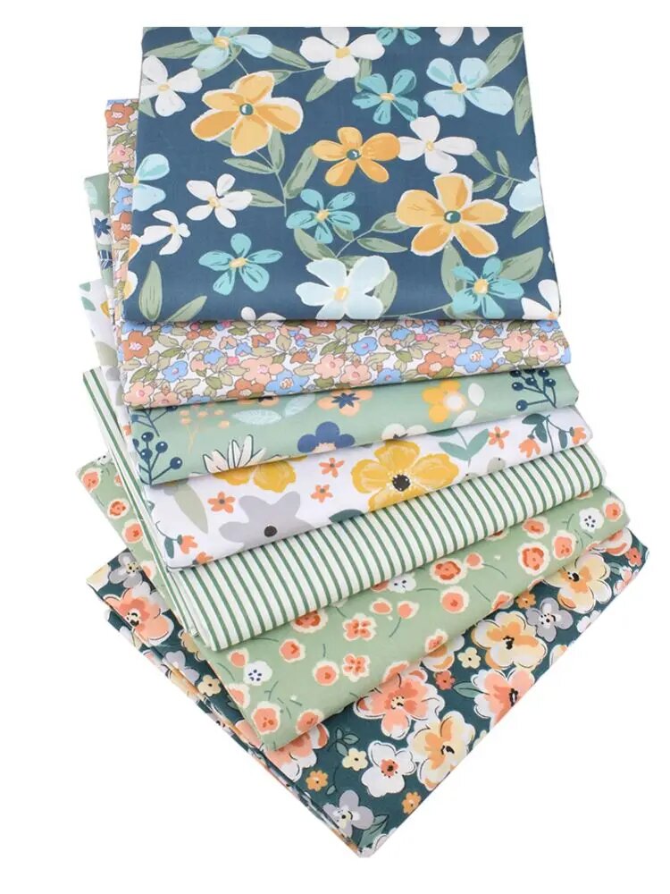 Chainho хлопковая твиловая ткань для пэчворка 20x25 см CC344-7pieces