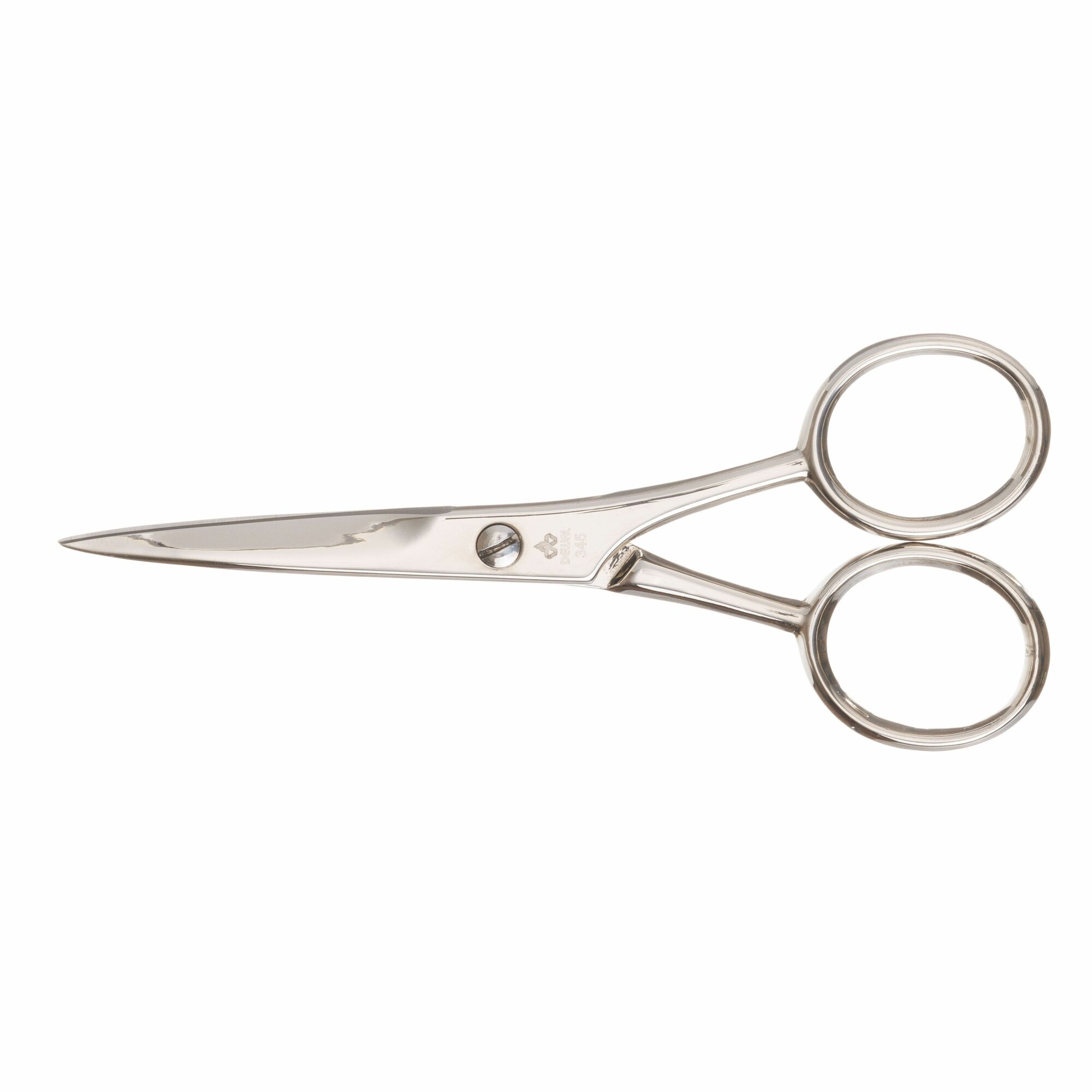 Ножницы парикмахерские профессиональные для бороды и усов DEWAL Pro серия BARBER STYLE, 11,5 см, прямые, углеродистая сталь, никелированное покрытие, серебристые