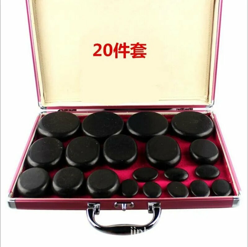 Вулканические массажные камни для согревающей терапии спины, 20 шт.