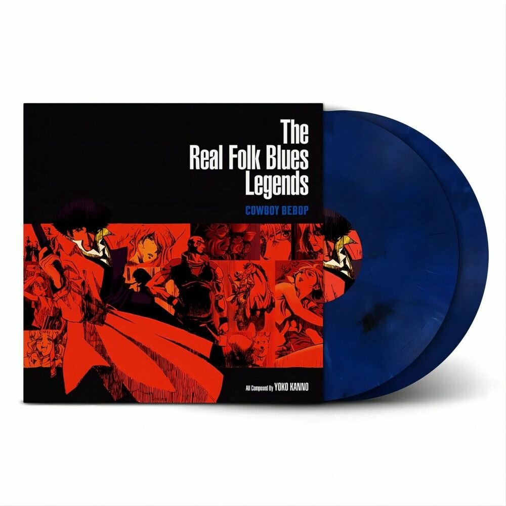 Виниловая пластинка The Seatbelts, Yoko Kanno - The Real Folk Blues Legends - Cowboy Bebop 2 x Vinyl, LP, Album, Stereo, Blue Vinyl совершенно новый и еще запечатанный .
