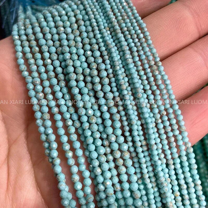 LUOMAN XIARI Африканская бирюза граненые бусины 2мм 3мм 4мм