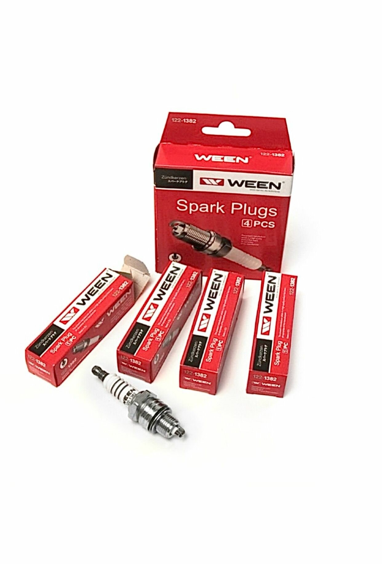 Свеча зажигания - 4 шт. Газ Газель, Соболь, Волга, УАЗ, дв. ЗМЗ 402, Citroen, Peugeot, FIAT. WEEN 122-1382. Страна производитель- Япония.